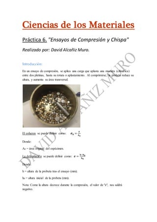 P6 ensayo de compresión y chispa | DOCX