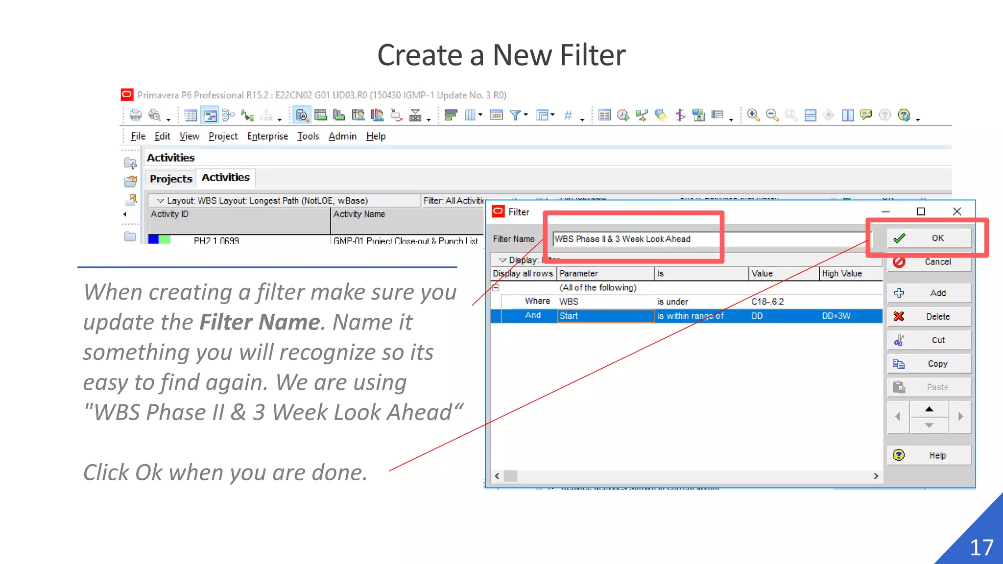 Setting up Filters & Layouts in P6 | PDF