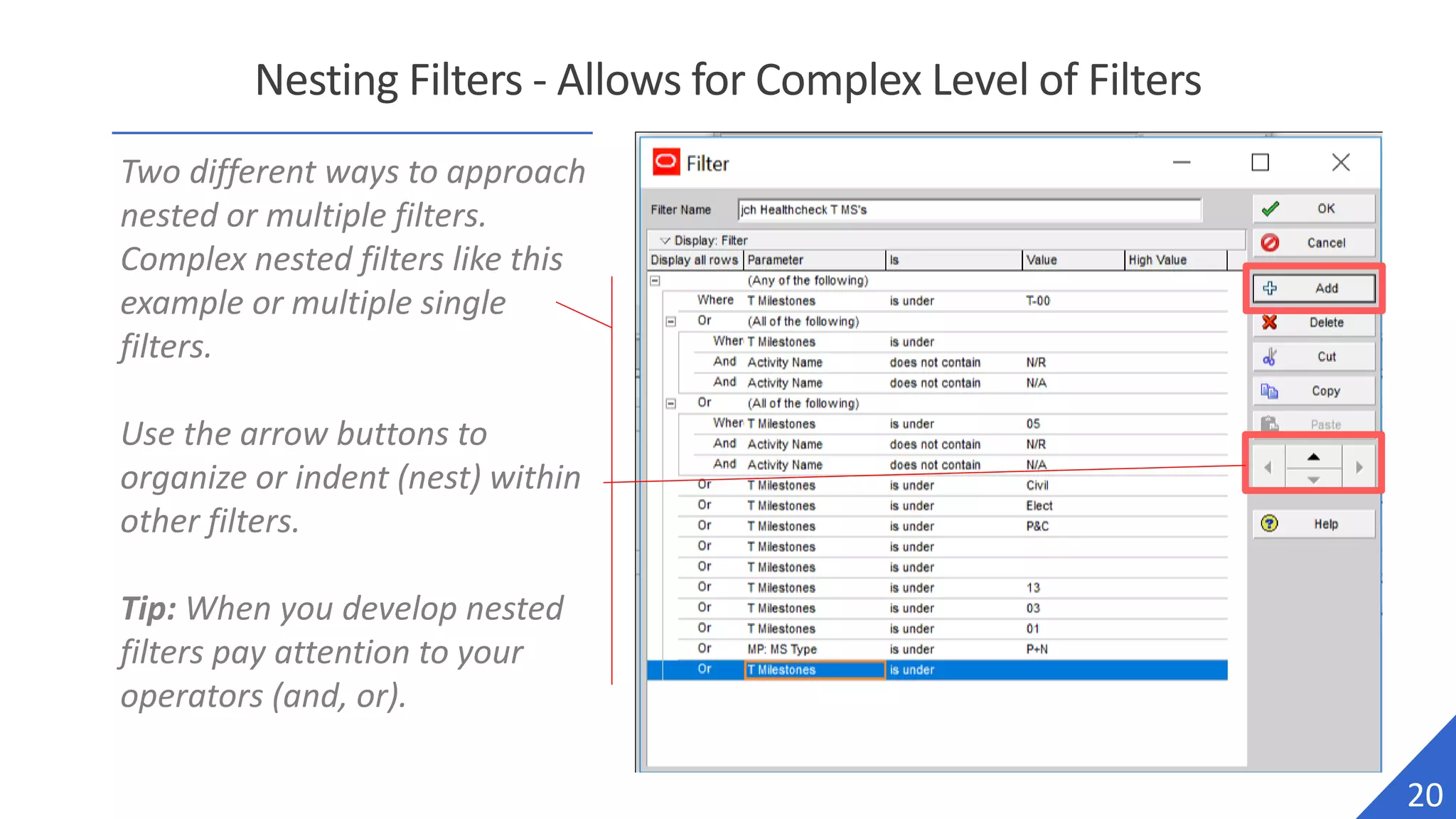 Setting up Filters & Layouts in P6 | PDF