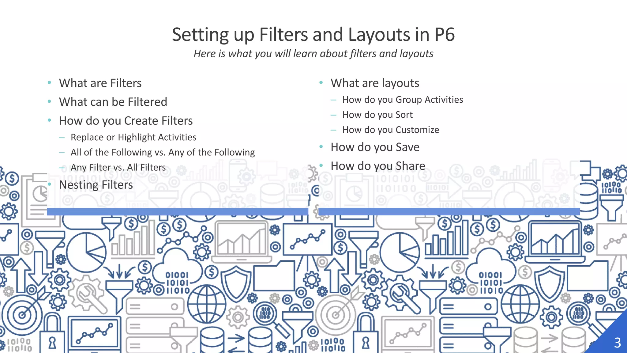 Setting up Filters & Layouts in P6 | PDF | Computing | Technology & Computing