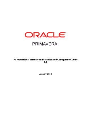 P6 professional standalone_install_and_config_guide | PDF