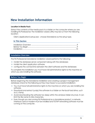 P6 professional standalone_install_and_config_guide | PDF