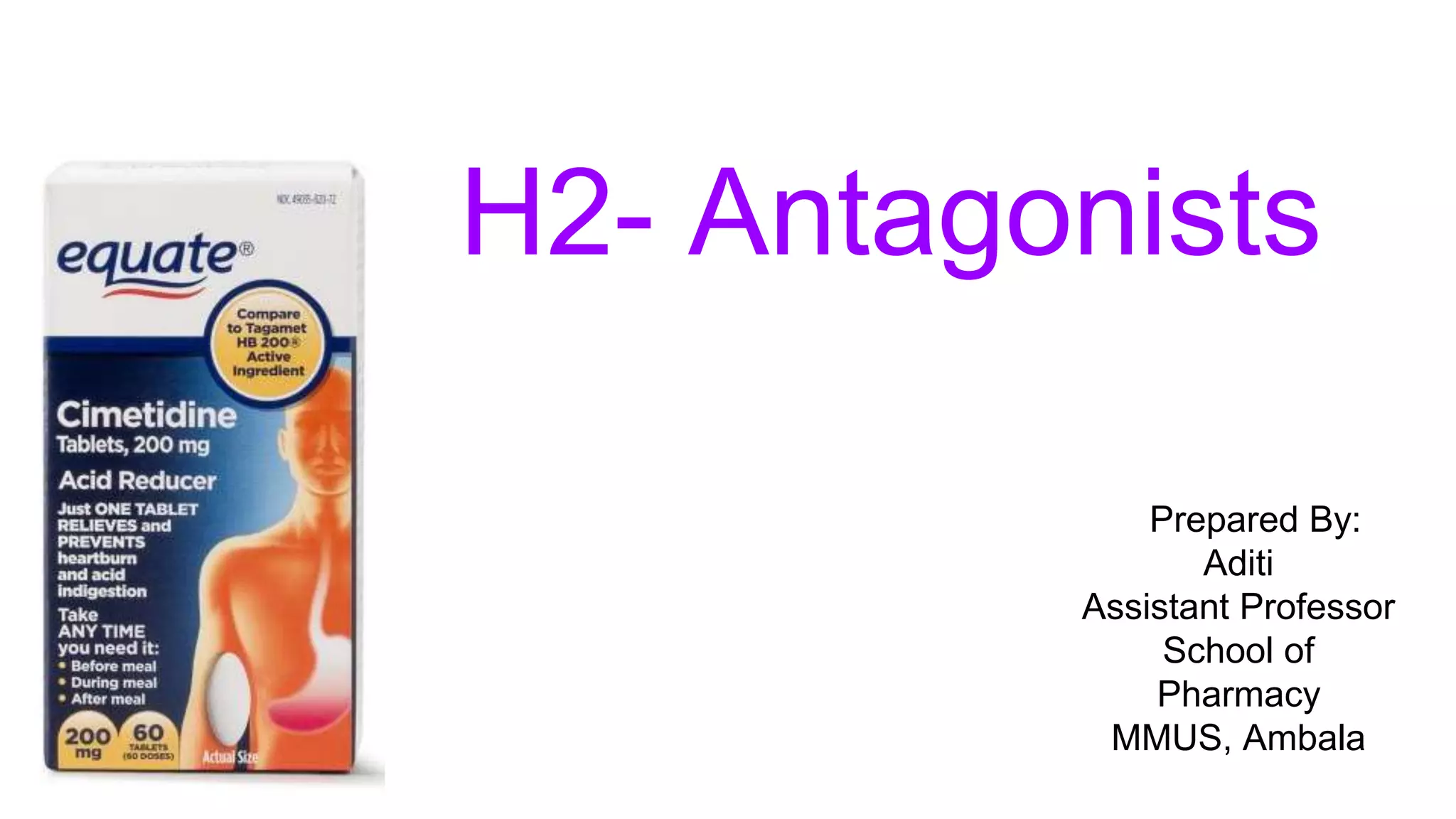 H2 receptor antagonists | PPTX | Chemistry | Science