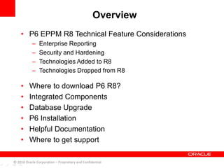 P6 Release 8 Installation Orientation | PPT