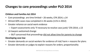 Care proceedings under the Public Law Outline: The role for pre ...