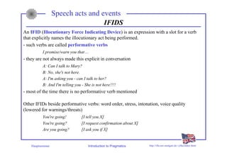 Speech acts and events | PDF