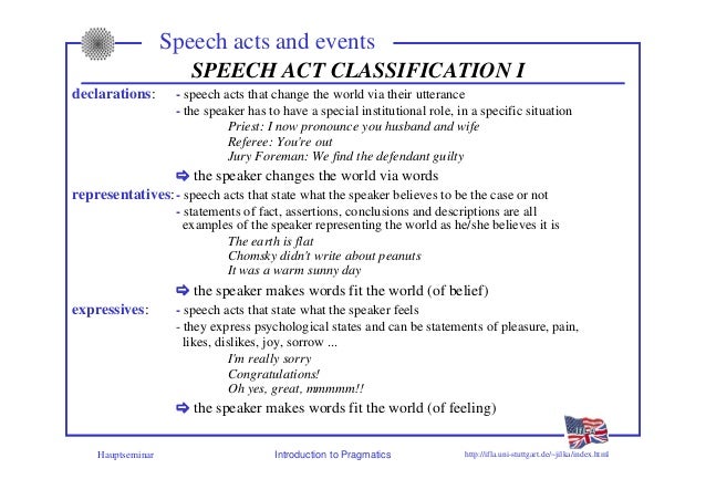 Speech acts and events