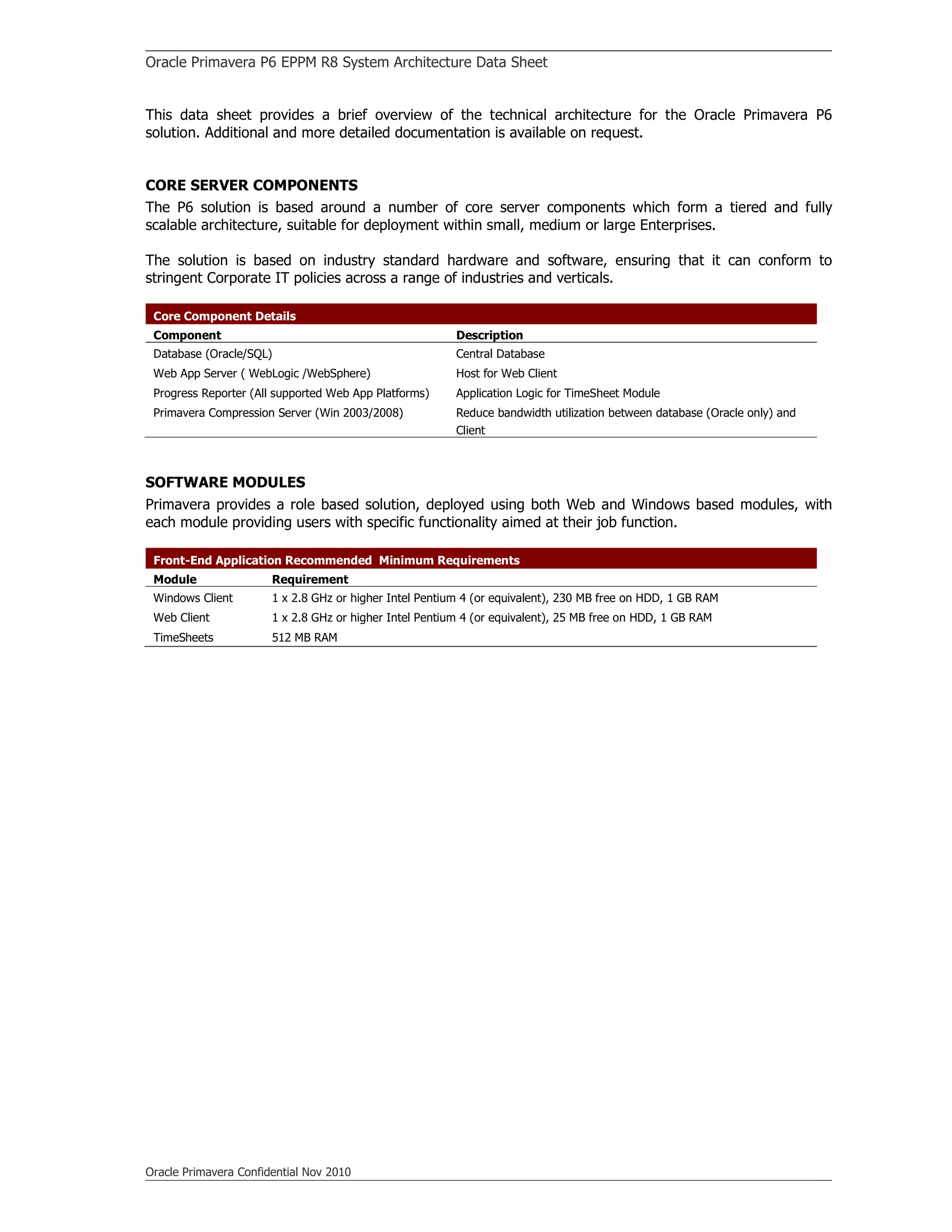 P6 system architecture data sheet r8 | PDF