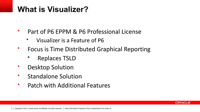 P6 visualizer interactive demonstration - Oracle Primavera P6 ...