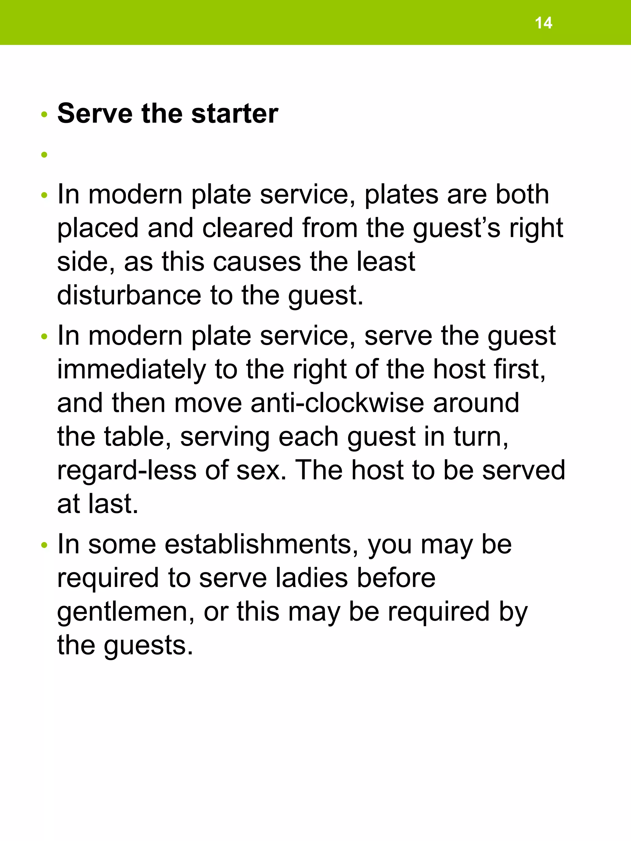 P 7 Food and Beverage cycle Service Sequence | PDF