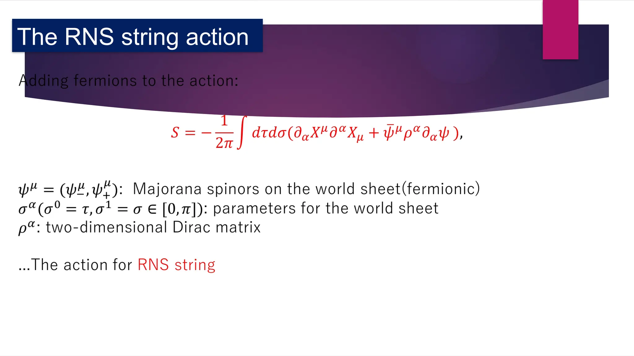superstring theory from the ramond-neveu-schwarz formalism | PPT