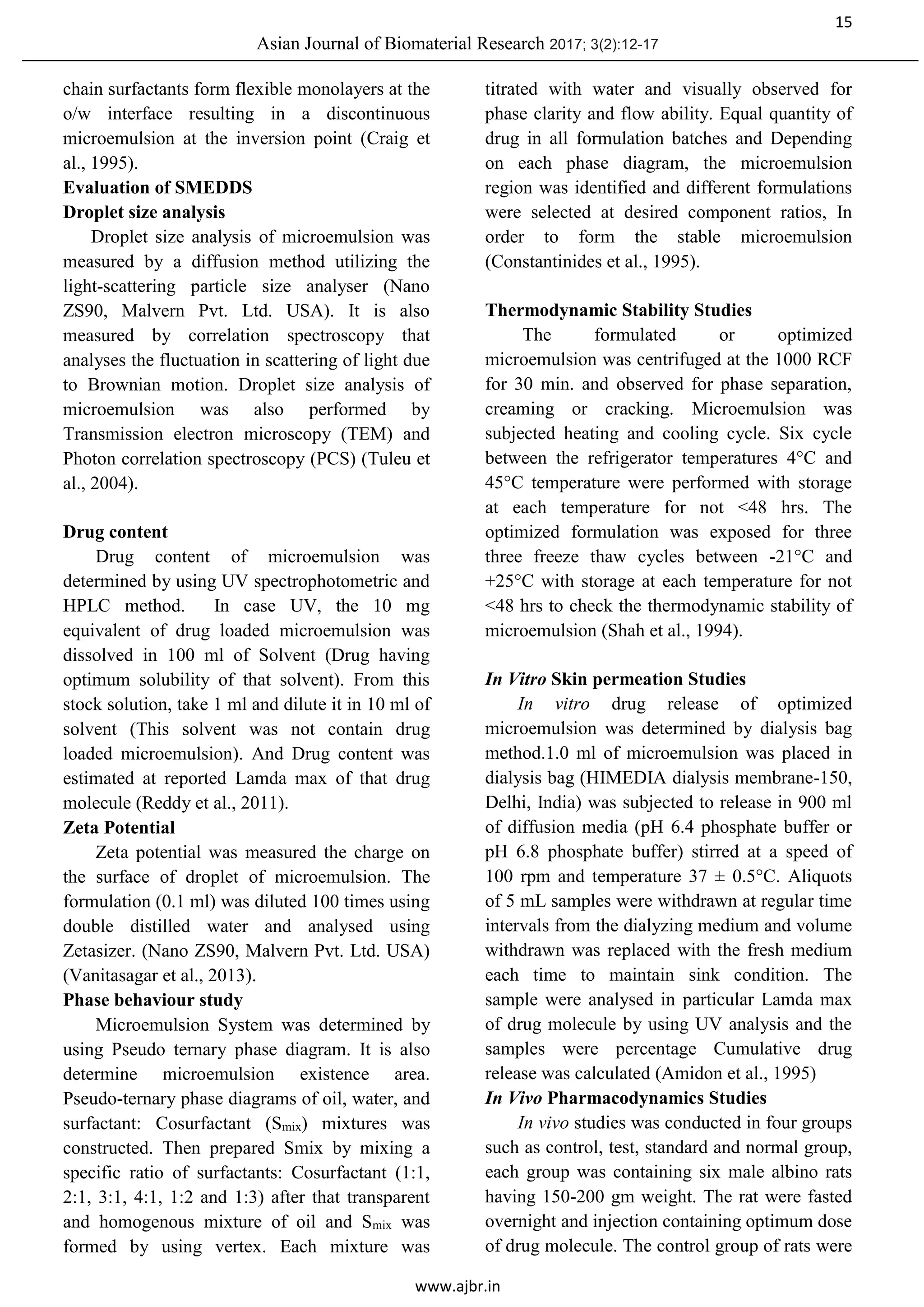 Self Micro Emulsifying Drug Delivery System (SMEDDS): A Review | PDF