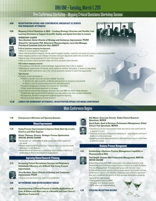 4th Lean Sigma & Kaizen for Pharma R&D Conference, March 2011, Miami | PDF