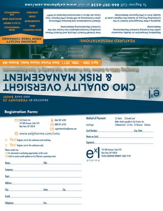 CMO Quality Oversight & Risk Management, April 2011, Boston | PDF ...