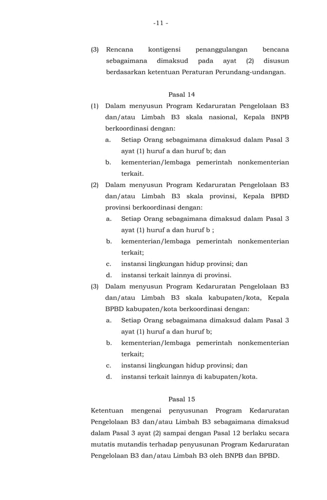 Peraturan Menteri Lingkungan Hidup Dan Kehutanan Nomor P.74/MENLHK/SETJEN/KUM.1/10/2019 | PDF