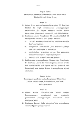 Peraturan Menteri Lingkungan Hidup Dan Kehutanan Nomor P.74/MENLHK/SETJEN/KUM.1/10/2019 | PDF