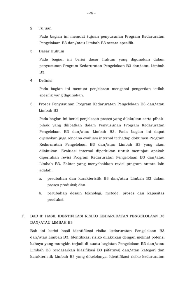 Peraturan Menteri Lingkungan Hidup Dan Kehutanan Nomor P.74/MENLHK/SETJEN/KUM.1/10/2019 | PDF