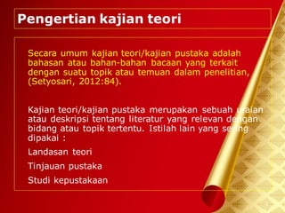 P7 kajian teori | PDF