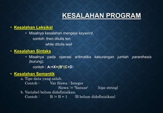 Error Handling - P 7 Teknik Kompilasi | PPTX