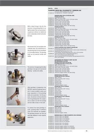 Planetary Micro Mill, Pulverisette 7 premium line | PDF
