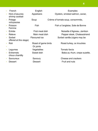 P 8 Food & Beverage cycle The Menu | PDF