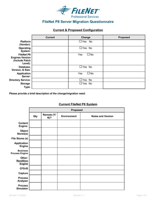 P8 Migration Questionnaire | DOC