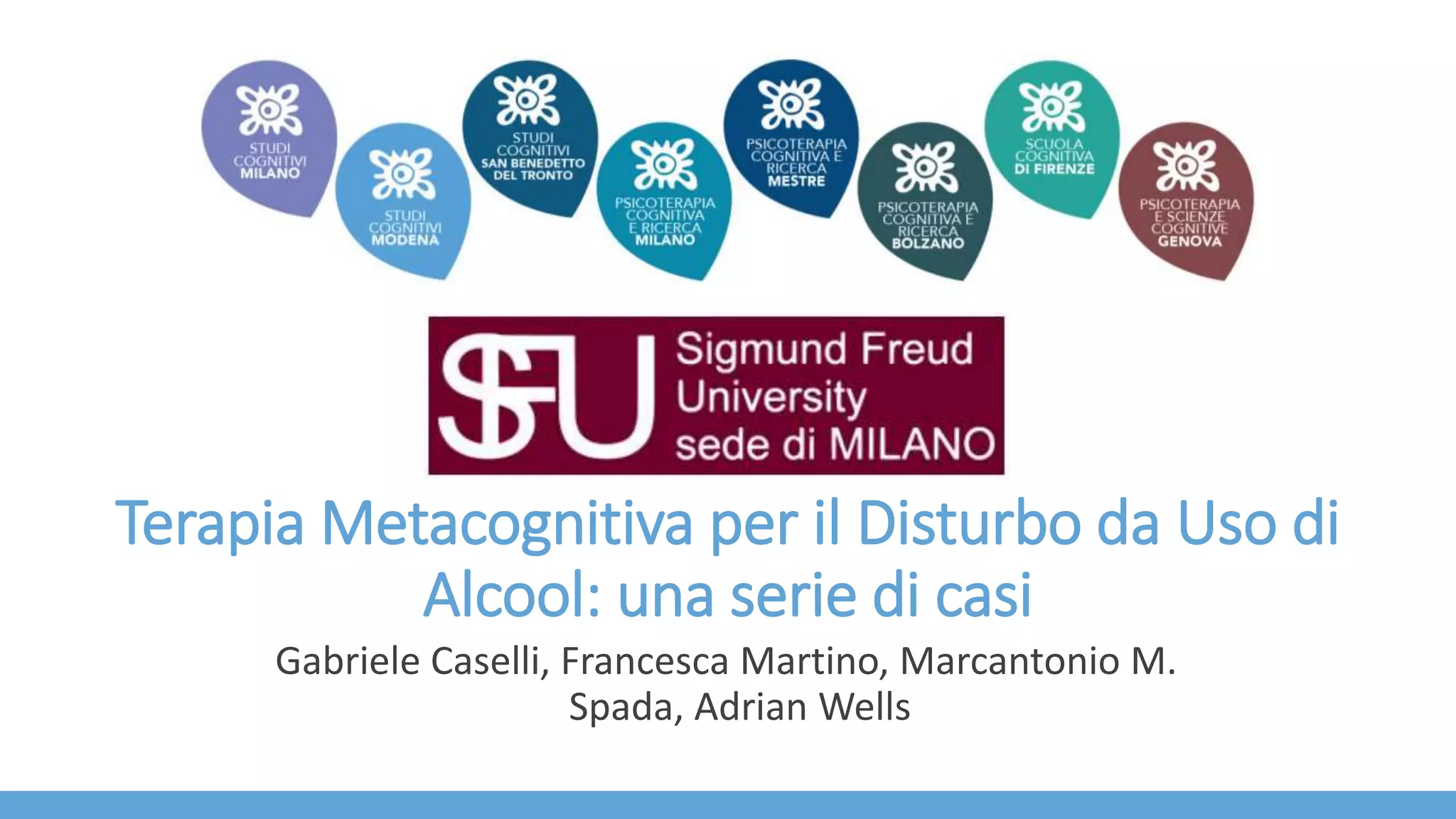 Terapia Metacognitiva per il Disturbo da Uso di Alcool - SITCC 2018 | PPTX