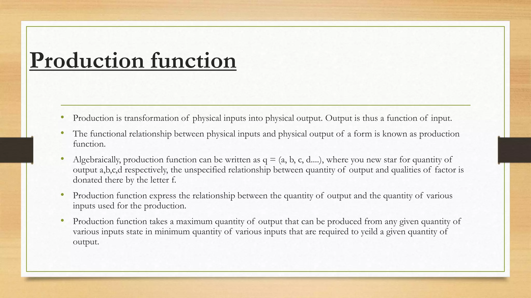 Presentation on Iso quants | PPTX