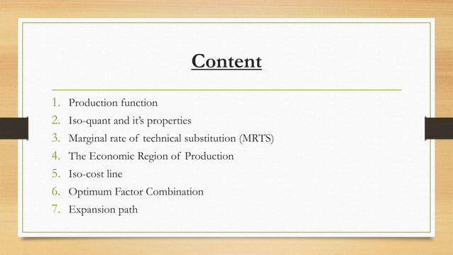 Presentation on Iso quants | PPTX