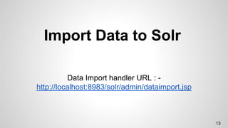 Solr tech talk | PPTX
