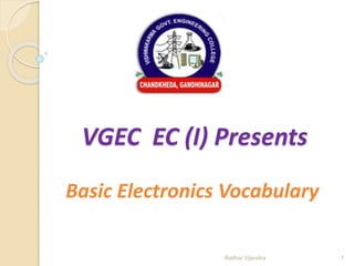 Basic electronics vocabulary | PPTX