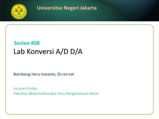 Mikroprosesor dan Antarmuka (8) lab konversiad-da | PPT