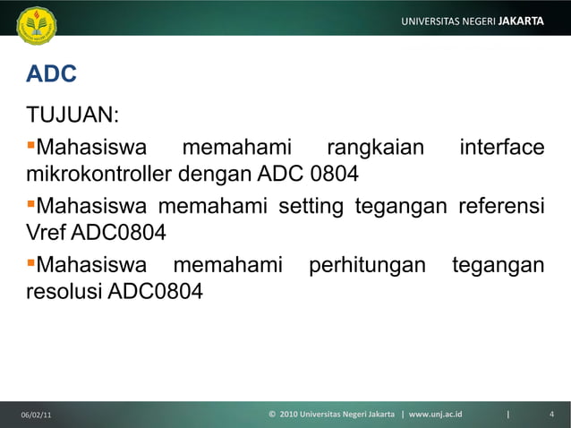 Mikroprosesor dan Antarmuka (8) lab konversiad-da | PPT
