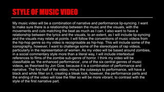 Music Video Treatment | PPTX | Hip Hop Music | Music