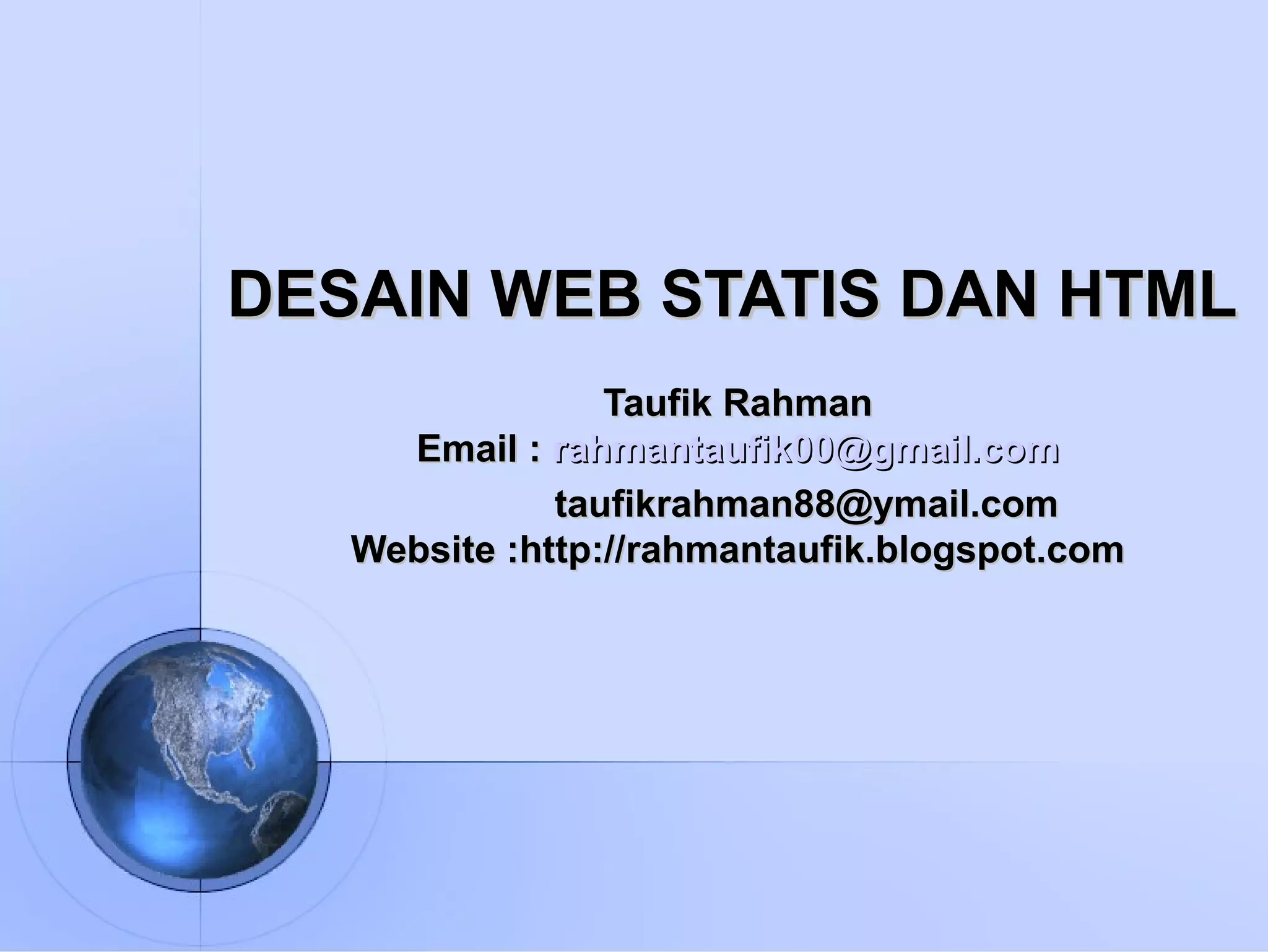 P9 desain-web-statis-dinamis | PPT