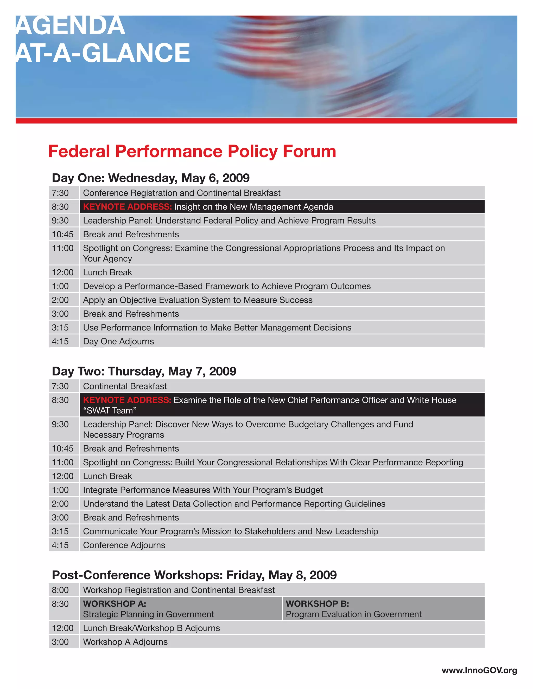 Insights and Ideas to Transform Federal Program Management | PDF