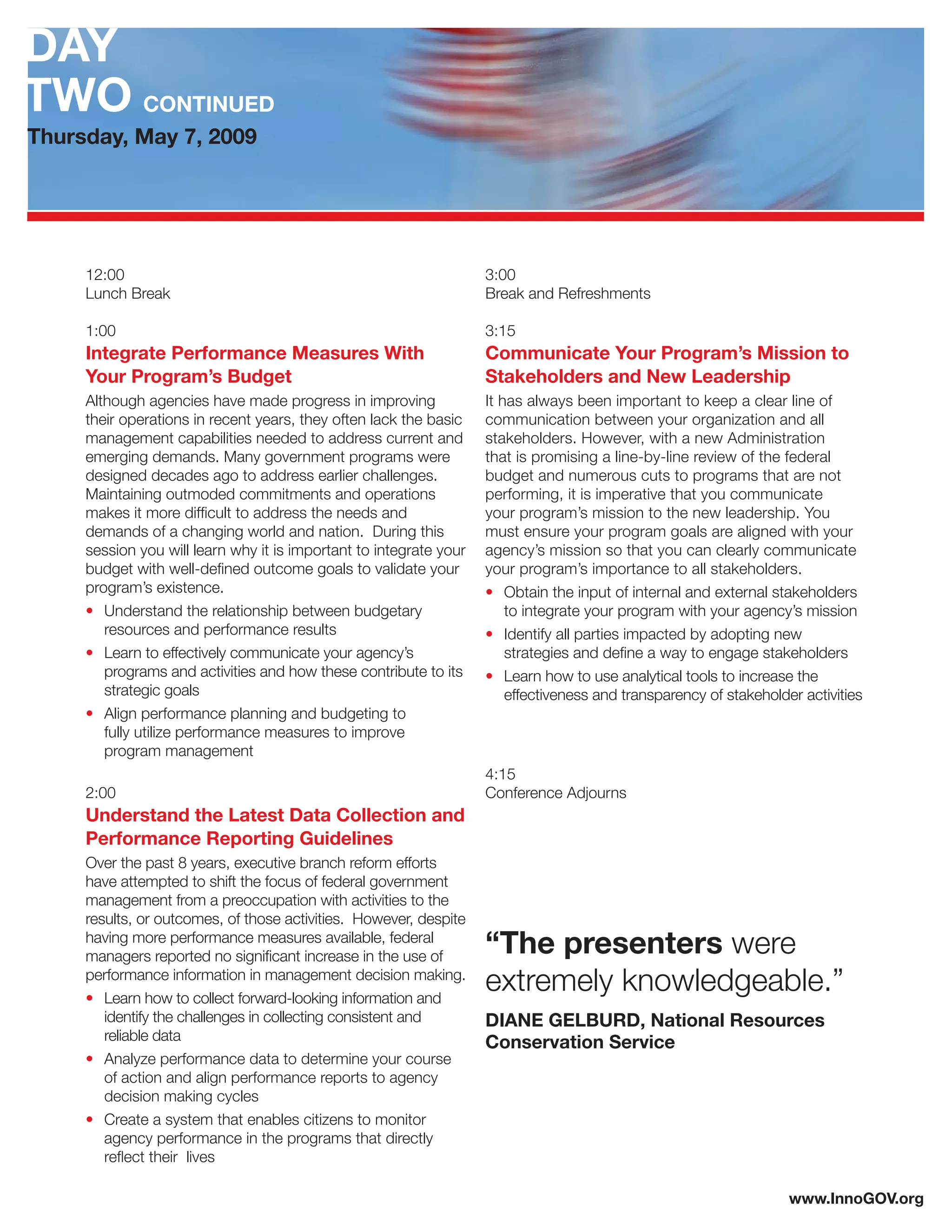 Insights and Ideas to Transform Federal Program Management | PDF