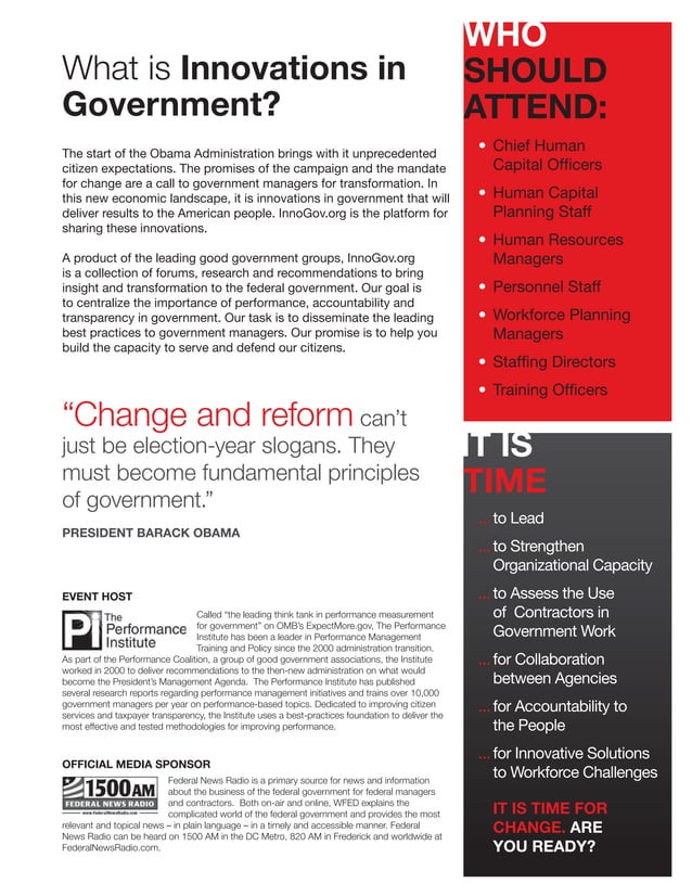 Insights and Ideas to Transform Federal Program Management | PDF