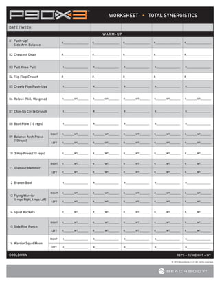 P90 x3 worksheets | PDF