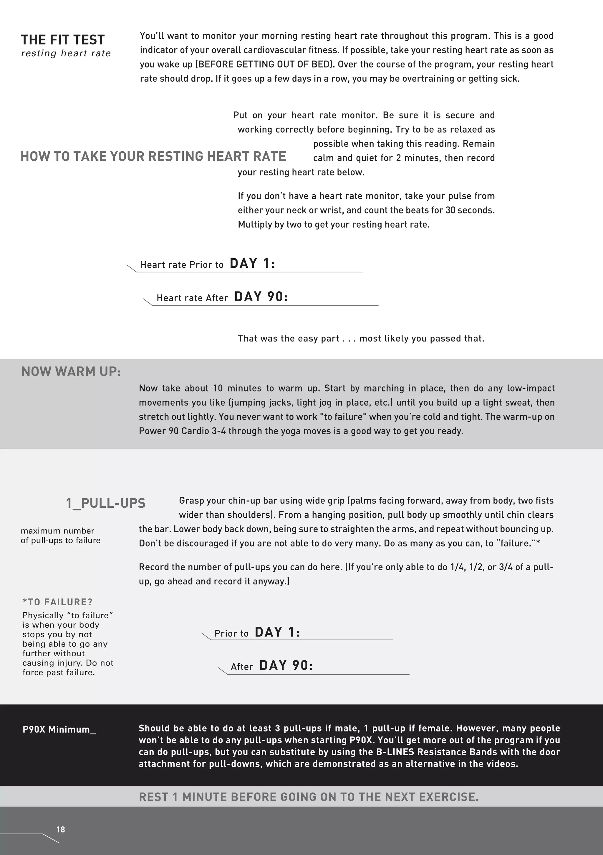 P90x fitness test | PDF | Heart and Cardiovascular Diseases | Diseases ...