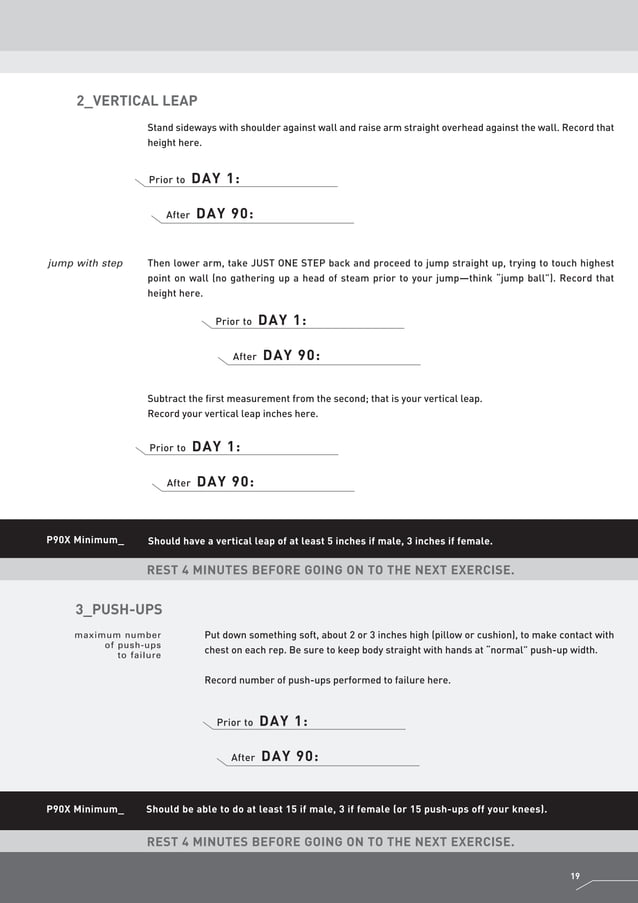 P90x fitness test | PDF | Heart and Cardiovascular Diseases | Diseases ...