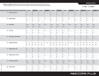 P90x plus worksheets | PDF