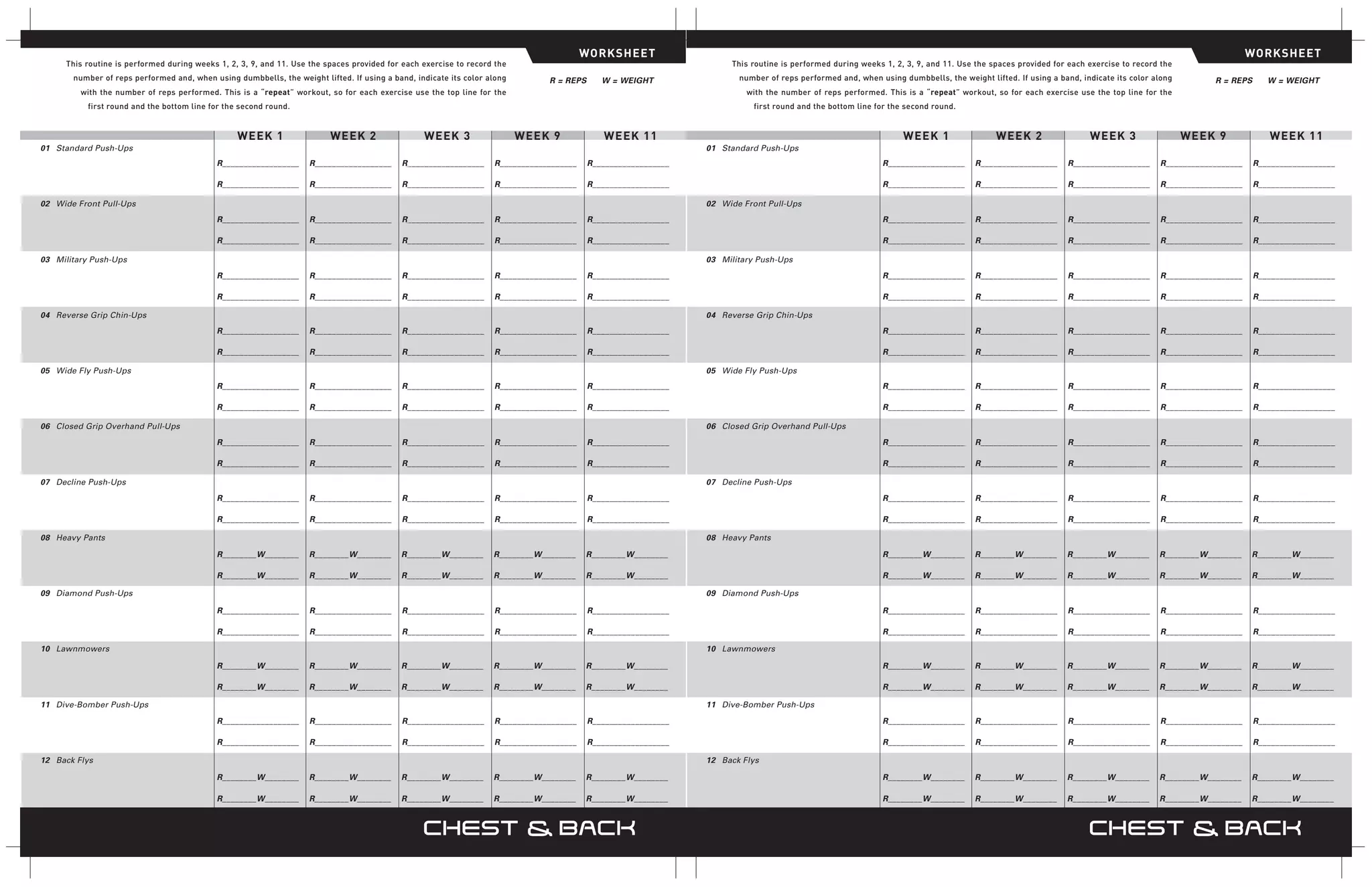 P90x worksheets | PDF