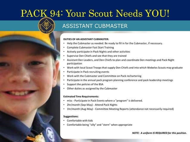Pack 94 - Assistant Cubmaster | PPT