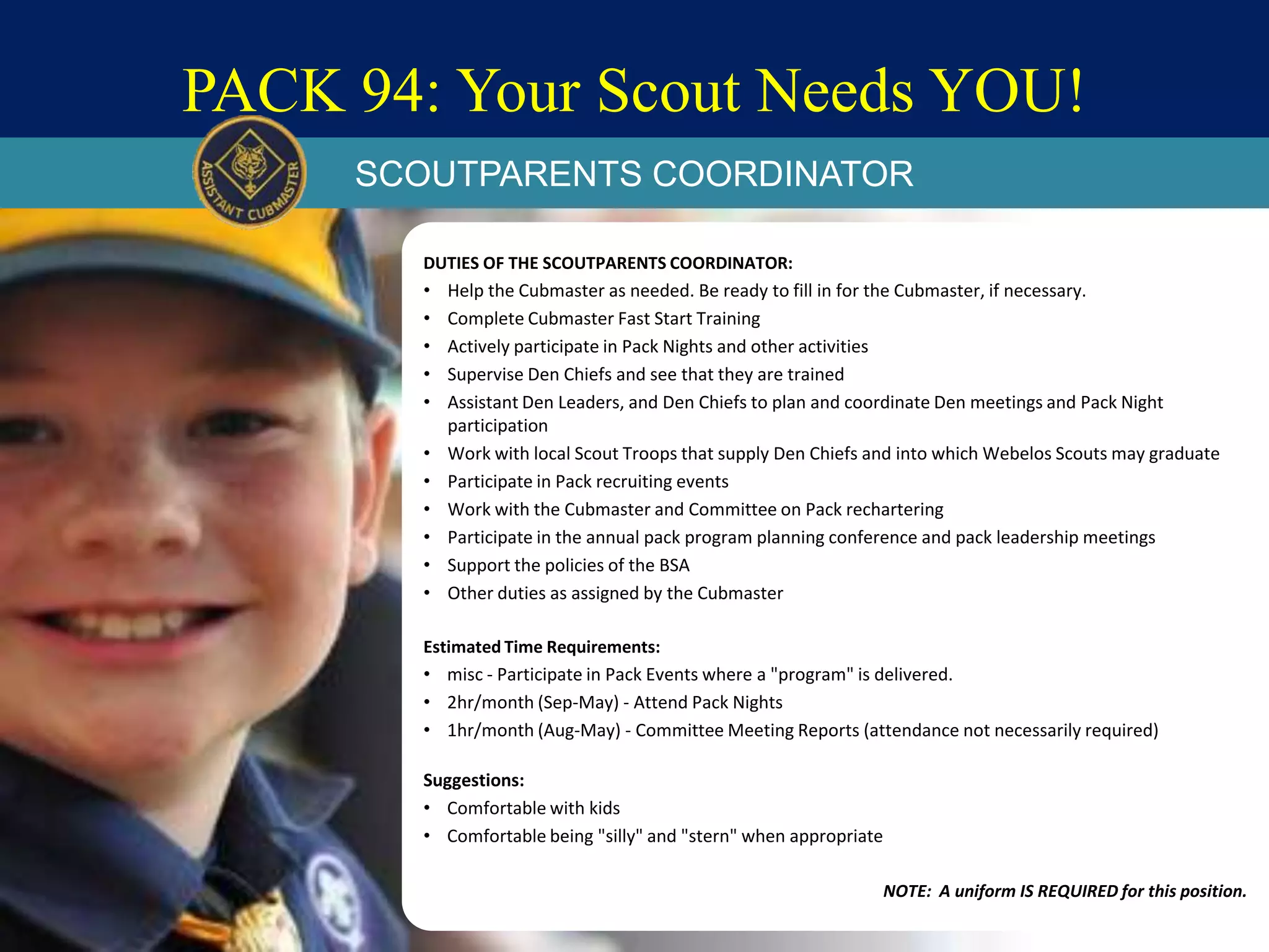 Pack 94 - Committee - ScoutParents Coordinator | PPTX