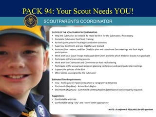 Pack 94 - Committee - ScoutParents Coordinator | PPTX