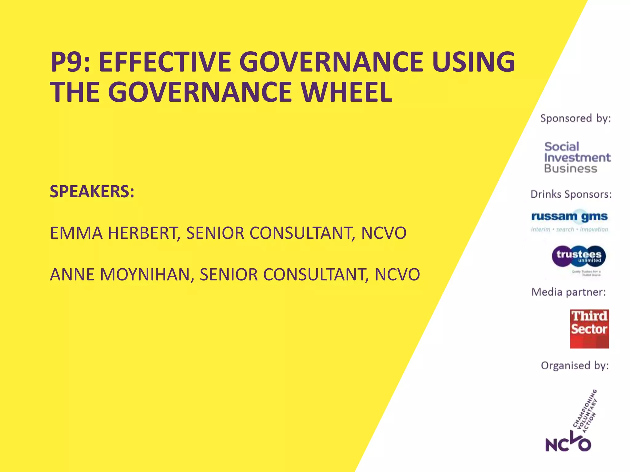Effective governance using the governance wheel P9 | PPTX