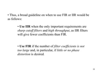 P9_Intro_Digital_Filters_comparison_ IIR | PDF