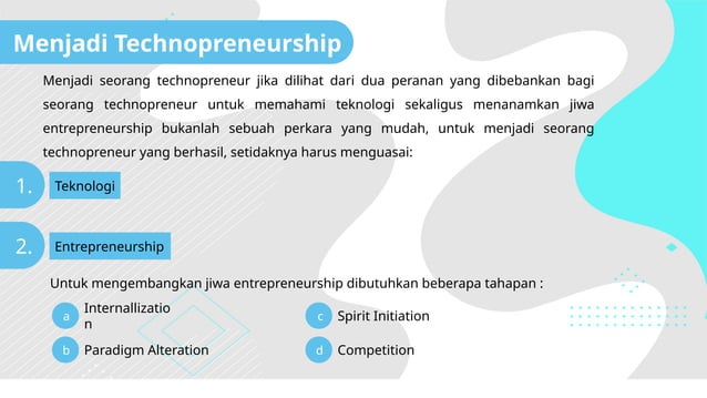 P9 Pengantar Technopreneurship - Materi Perkuliahan | PPTX