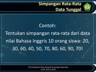 P9_penyebaran data_range dan simpangan rata-rata | PDF